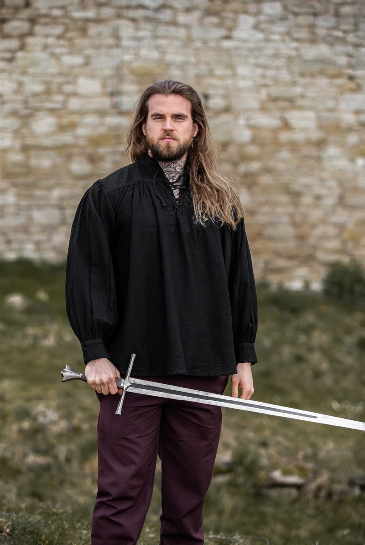 Typical Medieval Stand-Up Collar Shirt Friedrich– Pearson's Medieval Shoppe