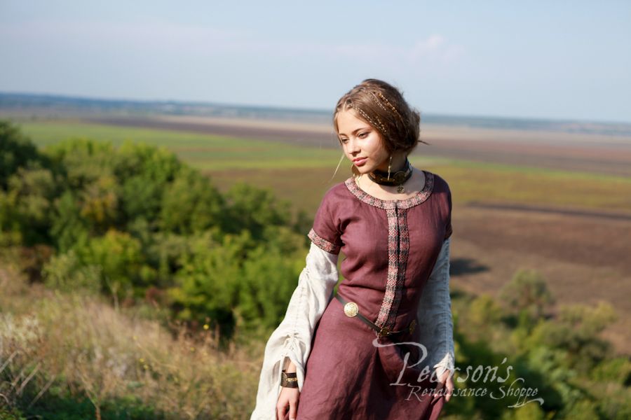 Flax Linen Medieval Archeress Dress– Pearson's Medieval Shoppe
